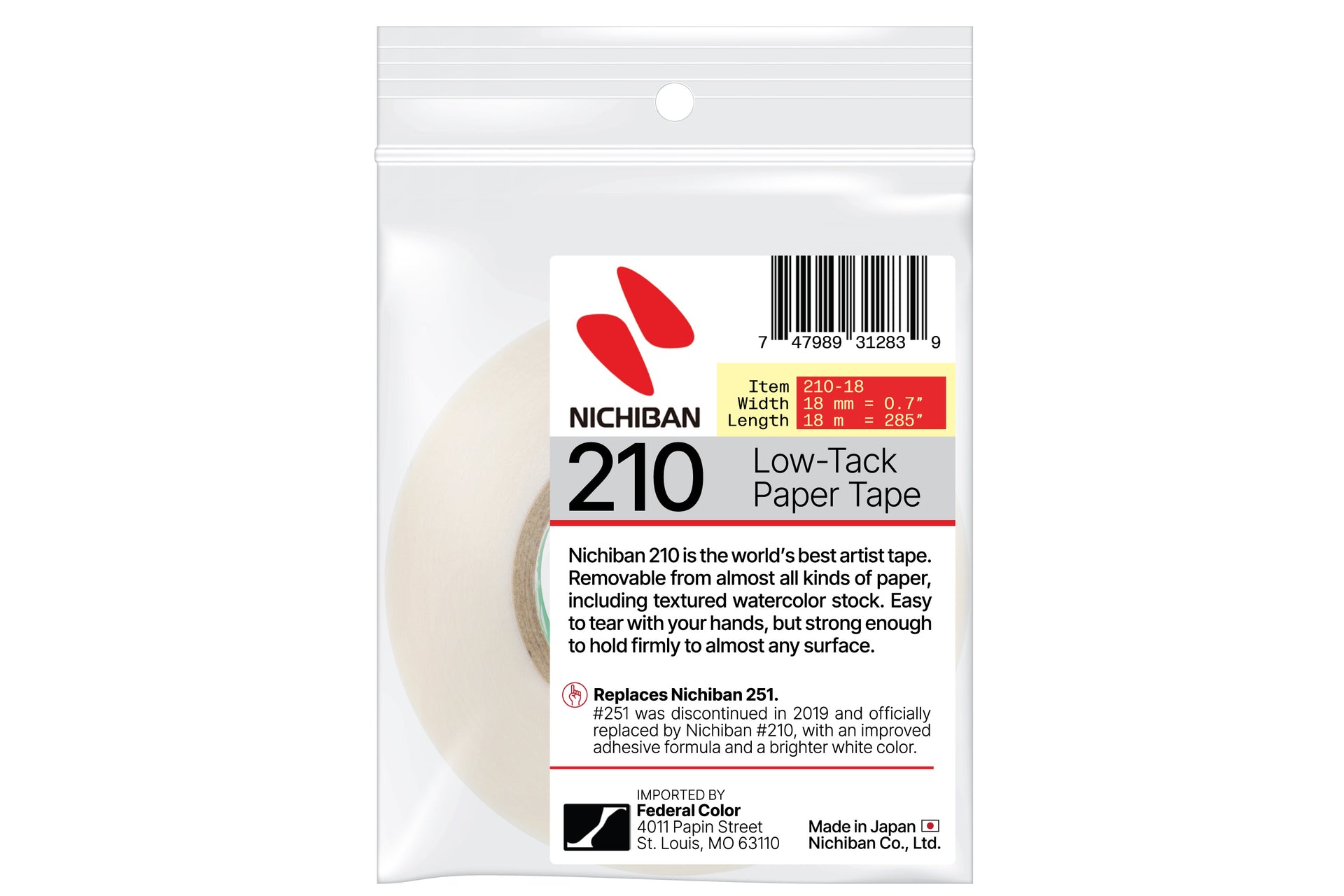 Nichiban #210 Artist Tape (Replaces #251) – St. Louis Art Supply