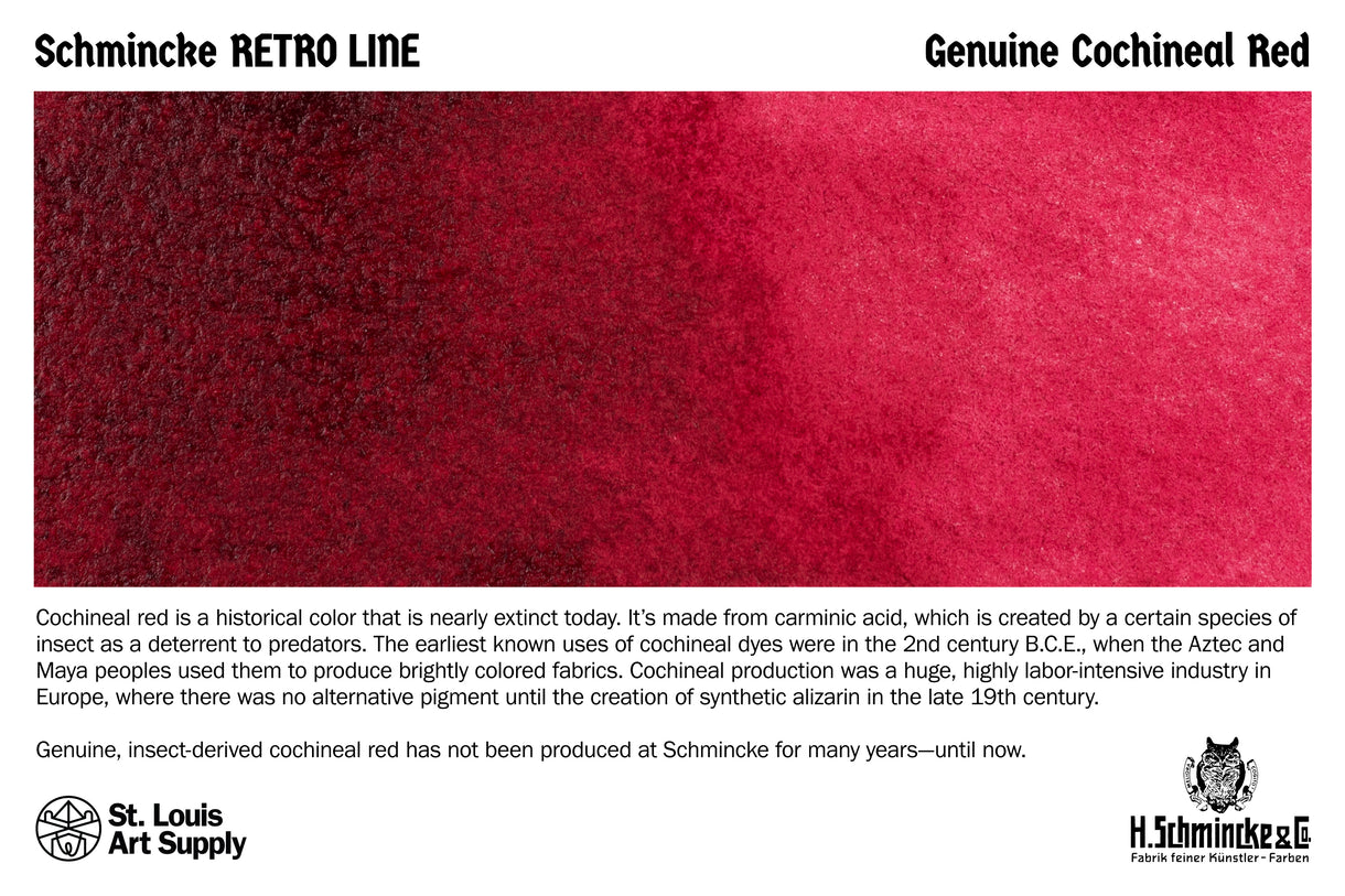Schmincke Horadam Watercolors, Genuine Cochineal Red (Limited Edition ...