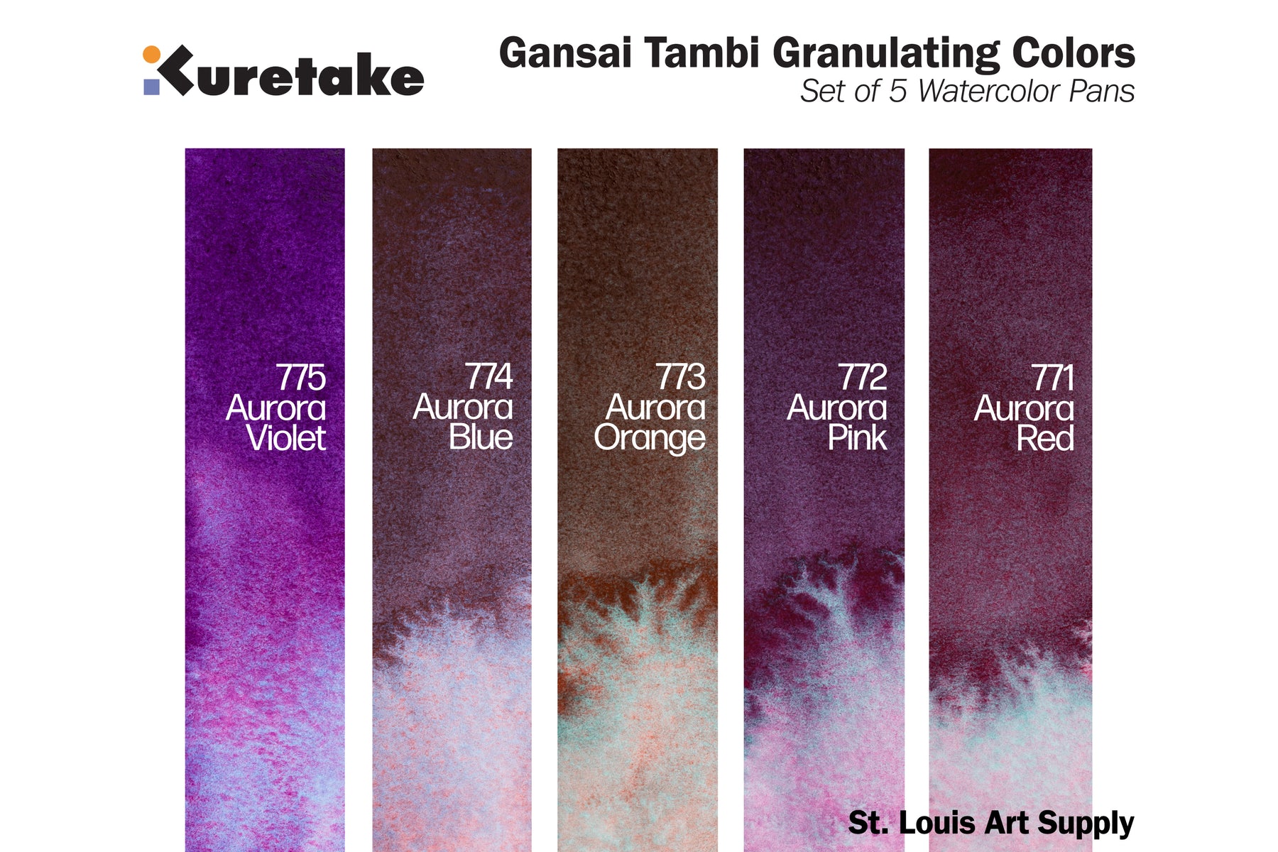 Gansai Tambi Granulating Colors, Five-Color Set #1 – St. Louis Art Supply