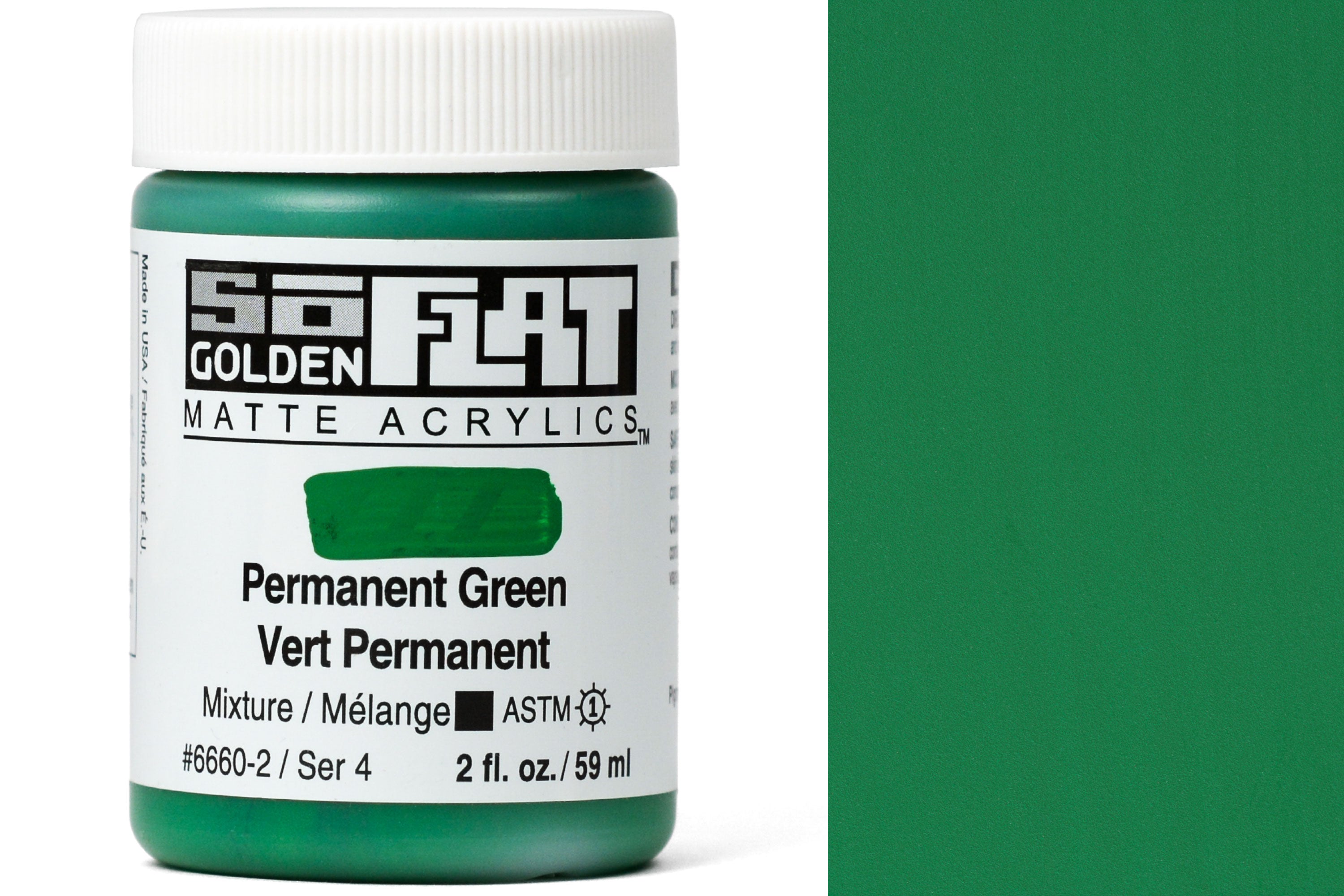 Golden SoFlat Matte Acrylics, Permanent Green – St. Louis Art Supply
