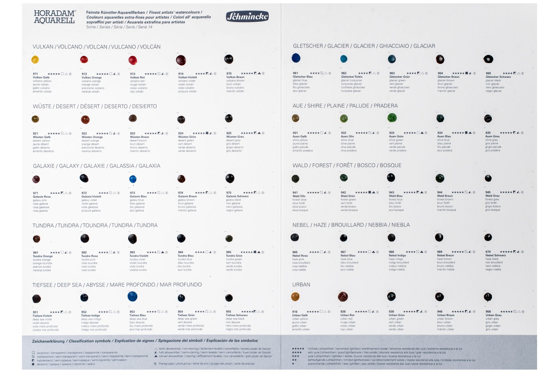 Schmincke Supergranulation Watercolor Dot Card, 50 Colors – St. Louis ...