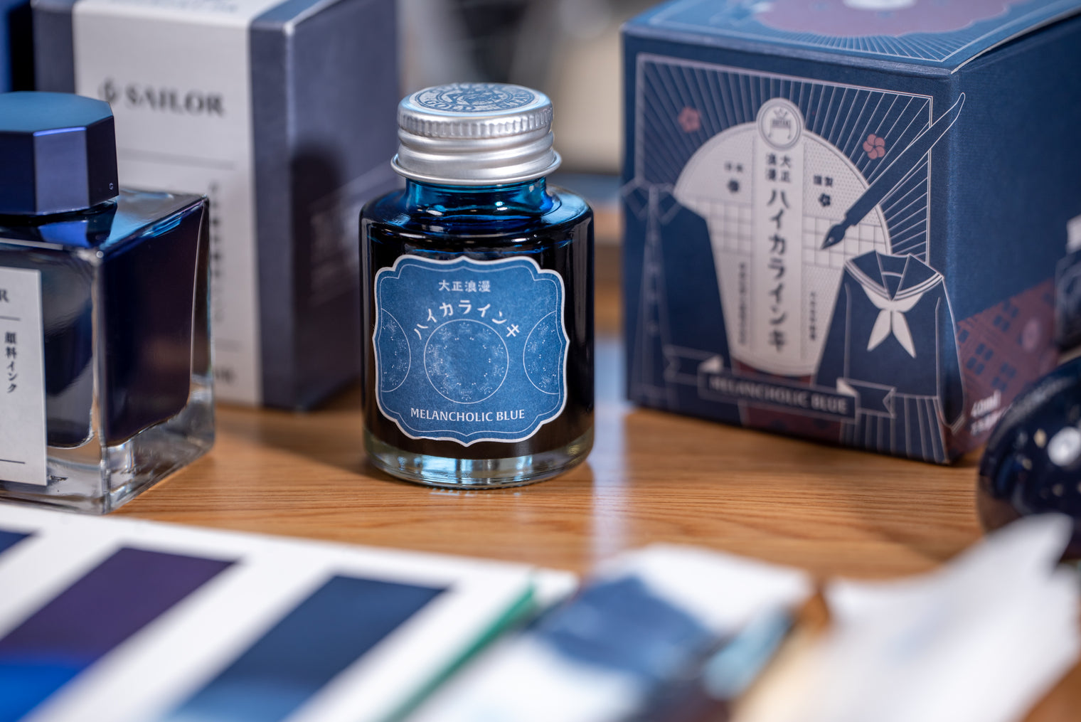 Taisho Roman Fountain Pen Ink, Melancholic Blue – St. Louis Art Supply